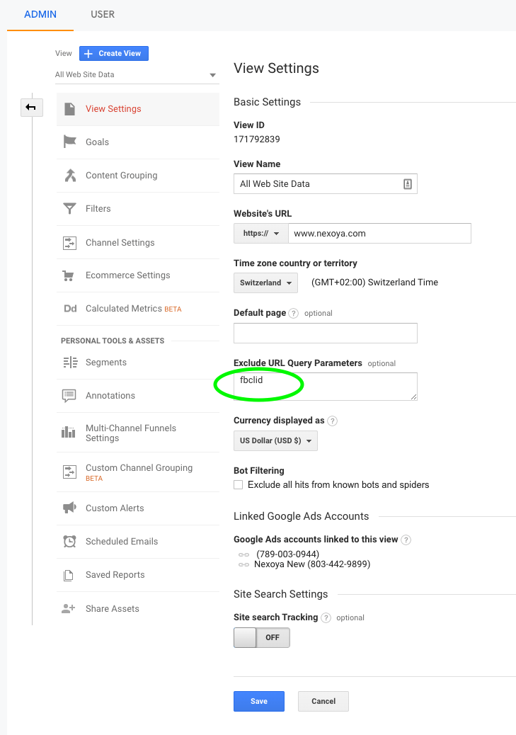 How to remove fbclid parameter from your Google Analytics - nexoya